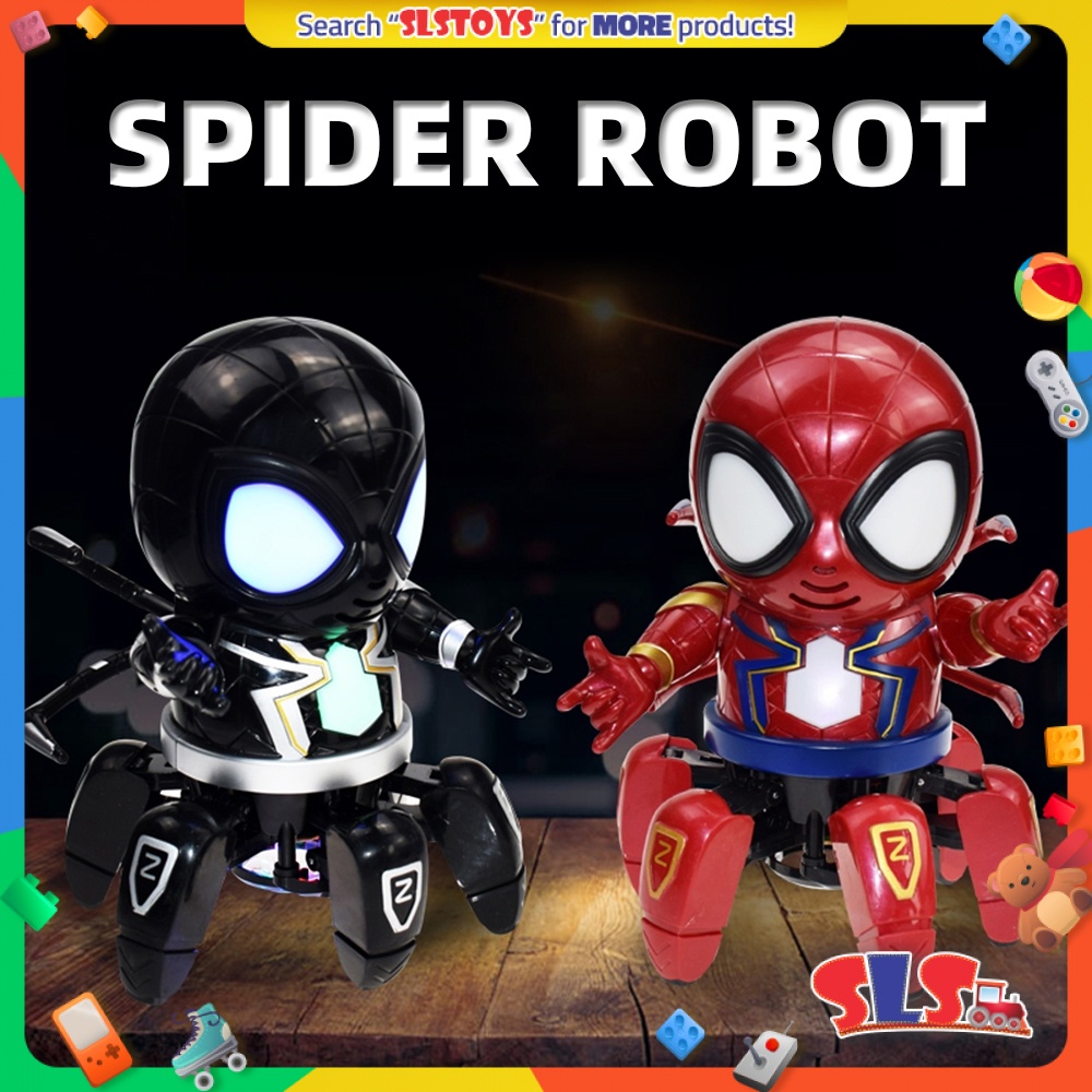 Robot BOT Pioneer Dancing Spider LED Lights and Music Figure | BeeCost