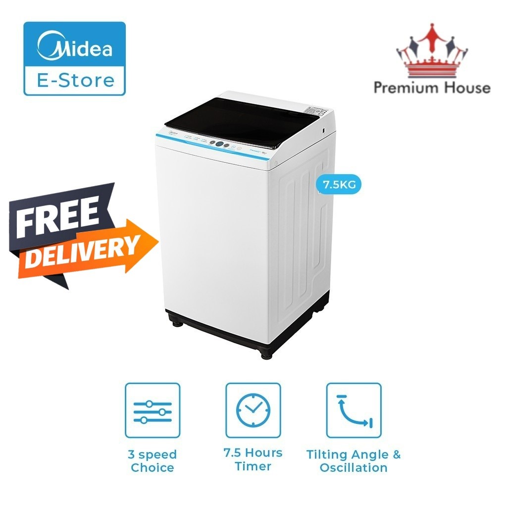 MIDEA Fully Auto Washing Machine MA100W75/WK/E - Replace MFW-EC750 (7 ...