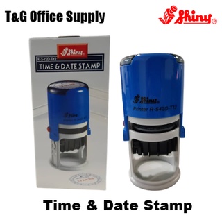 Shiny Self Inking Time and Date Round Stamp R542D-T12 | Shopee Malaysia