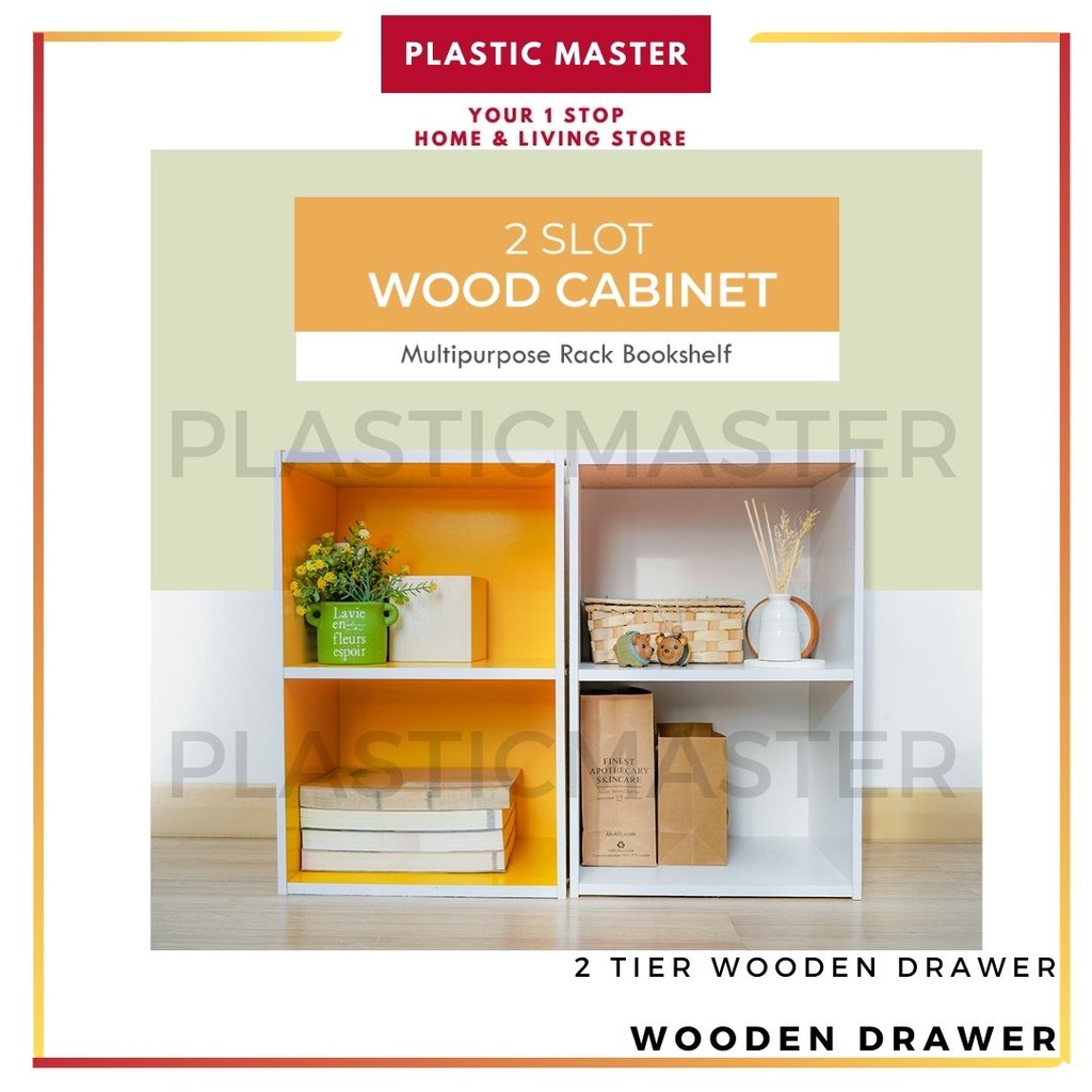 2 Tier Wooden Book Cabinet Multipurpose Book Rack Book Cabinet Bedroom ...