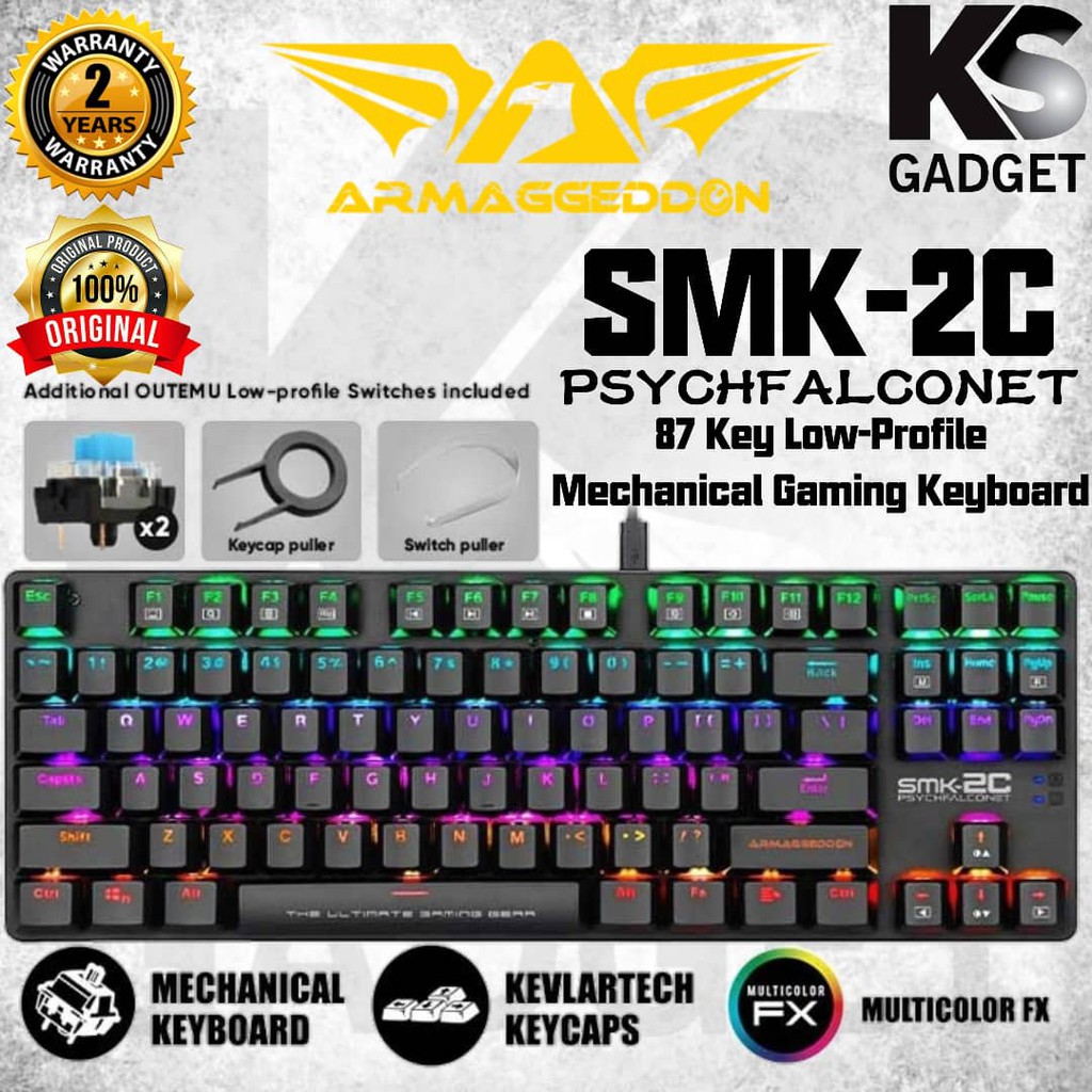 Armaggeddon SMK-2C Psychfalconet Blue Switch Mechanical Keyboard | 87 ...