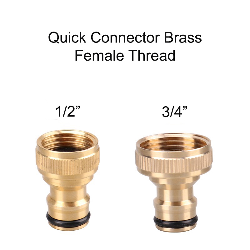 [ 1 UNIT ] 1/2" 3/4" Quick Connector Brass Faucet Water Gun Garden Tap ...