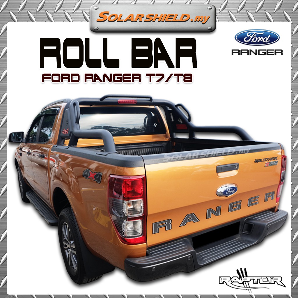 Ford Ranger T6 T7 T8, Wildtrack,Raptor Matte Black Roll Bar 4x4 Roll ...