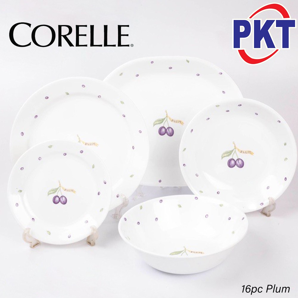 Corelle Classic 16pc Dinnerware Set [ PLUM ] // SET PINGGAN CORELLE ...