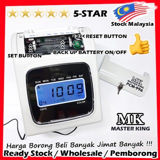Master King Time Recorder Punch Card Machine Standard Punch Card Mesin ...