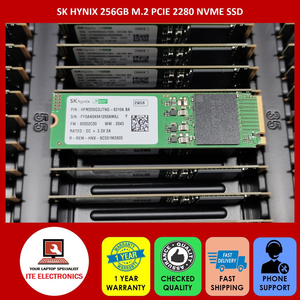 SKHYNIX 256GB M.2 PCIe 2280 NVMe SSD HFM256GDJTNG-8310A | Shopee Malaysia