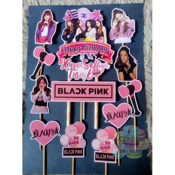 Black Pink Cake Topper Custom A4 size READY STOCK | Shopee Malaysia