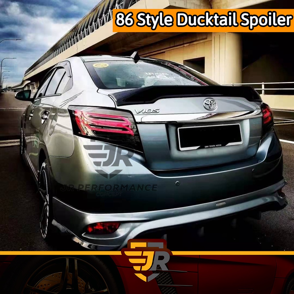 JR Custom Made Vios NCP150 Evox 86 Rear Ducktail Spoiler Toyota Vios ...