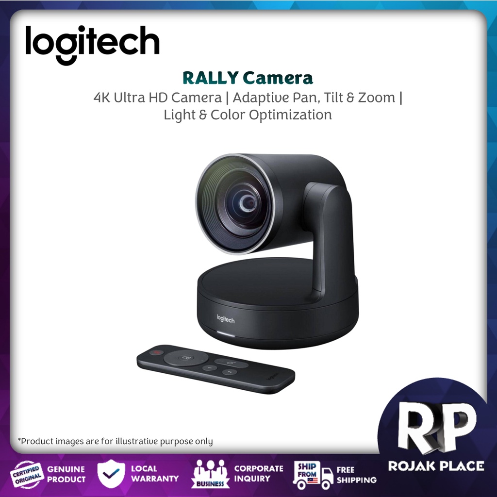 Logitech RALLY CAMERA Premium PTZ Camera With Ultra-HD Imaging System ...