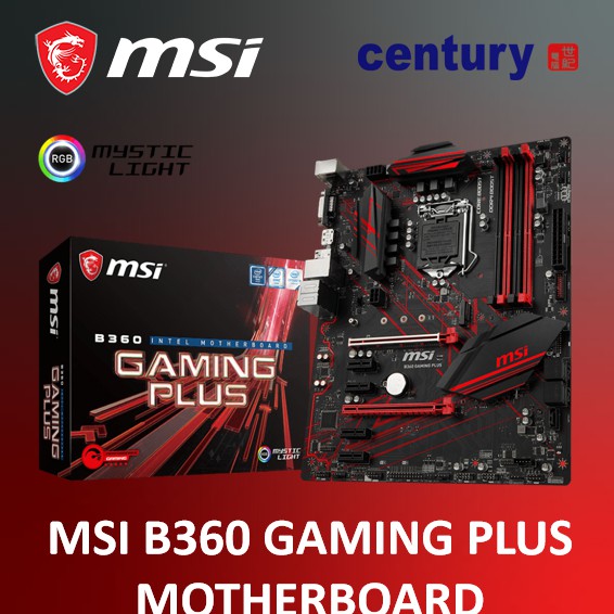 MSI B360 GAMING PLUS SOCKET LGA1151 MOTHERBOARD | Shopee Malaysia