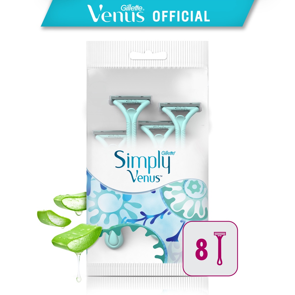 Gillette Simply Venus Disposable Razor 2 Blades (8s) | Shopee Malaysia