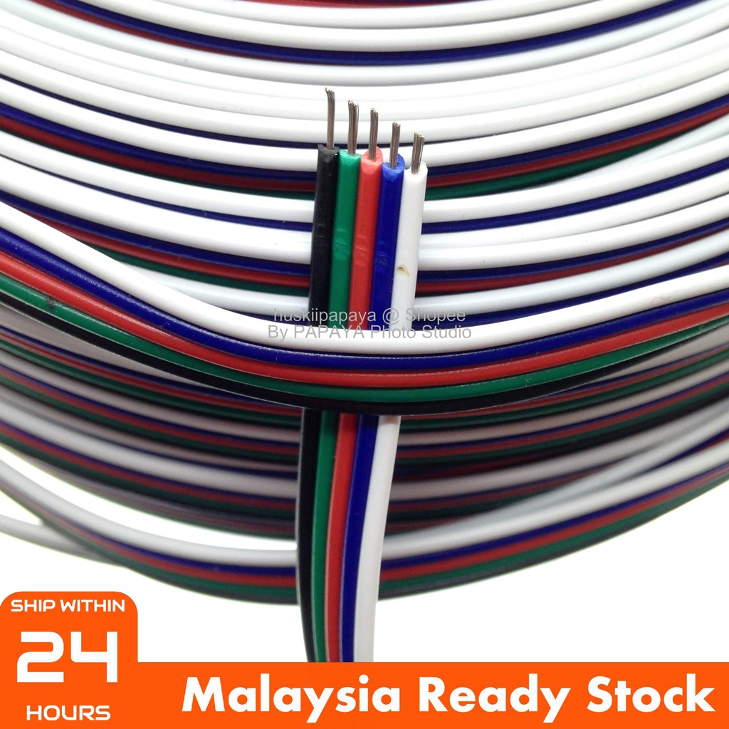 [BEST] 1 Meter 22 AWG RGBW Connection Cable Wire | Shopee Malaysia
