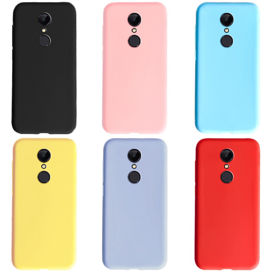 Candy Color Phone Case Xiaomi Redmi 5 Casing TPU Silicone Luxury Plain ...