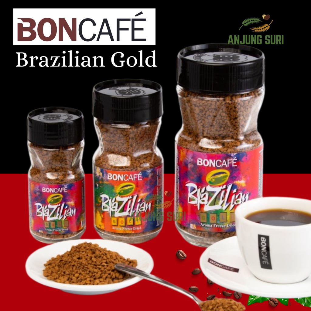 Boncafé Brazilian Gold Freeze - Dried Instant Coffee Bon Cafe Brazilian Kopi Segera | Shopee ...