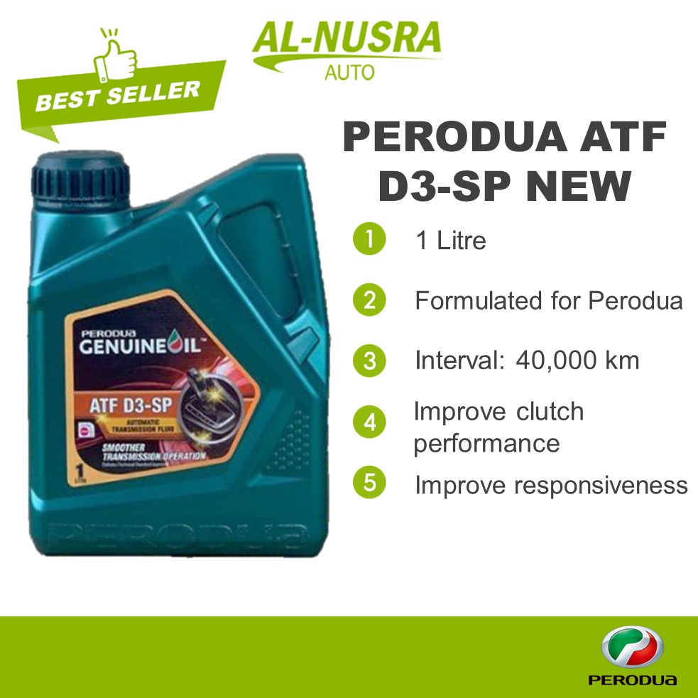 PERODUA ATF D3-SP NEW 1L AUTO TRANSMISSION FLUID GEAR OIL MINYAK ...