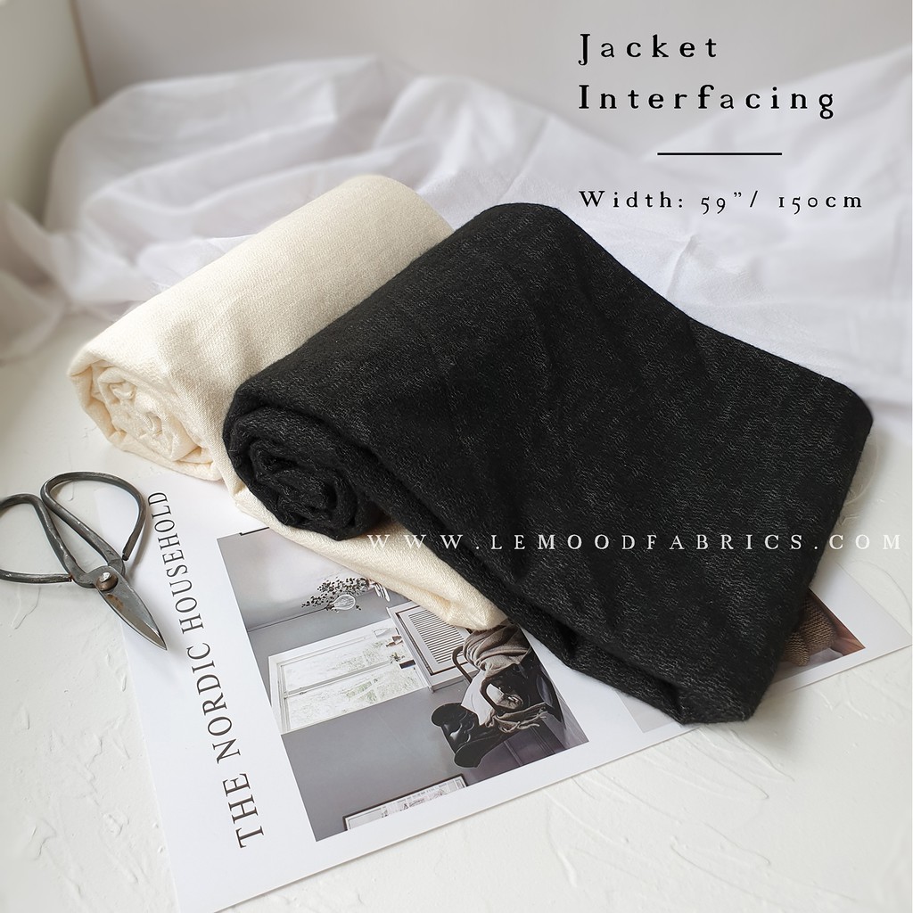Le Mood Jacket Interfacing Tebal 59" Premium Quality Weft Fusible ...