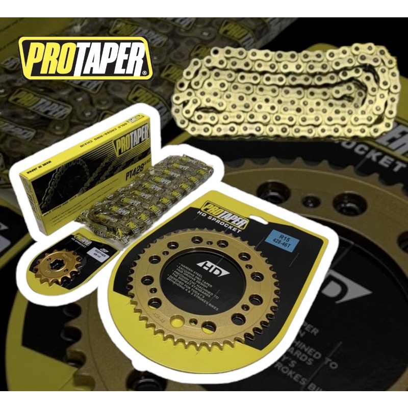PROTAPER R15/MT15 428 ORING GOLD SPOCKET SET | Shopee Malaysia