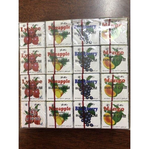 PUSAN BUBBLE GUM 4 FLAVOR 48pcs CHEWING GUM GULA GULA GETAH DULU DULU | Shopee Malaysia