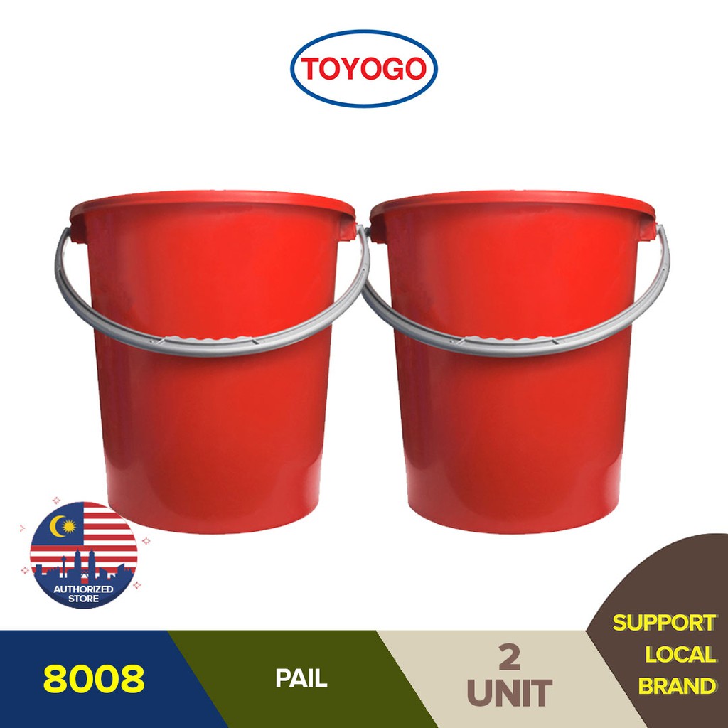 Toyogo Pail Water Bucket Food Grade Basin Tub Mop 8008 (30L/2 Pcs ...