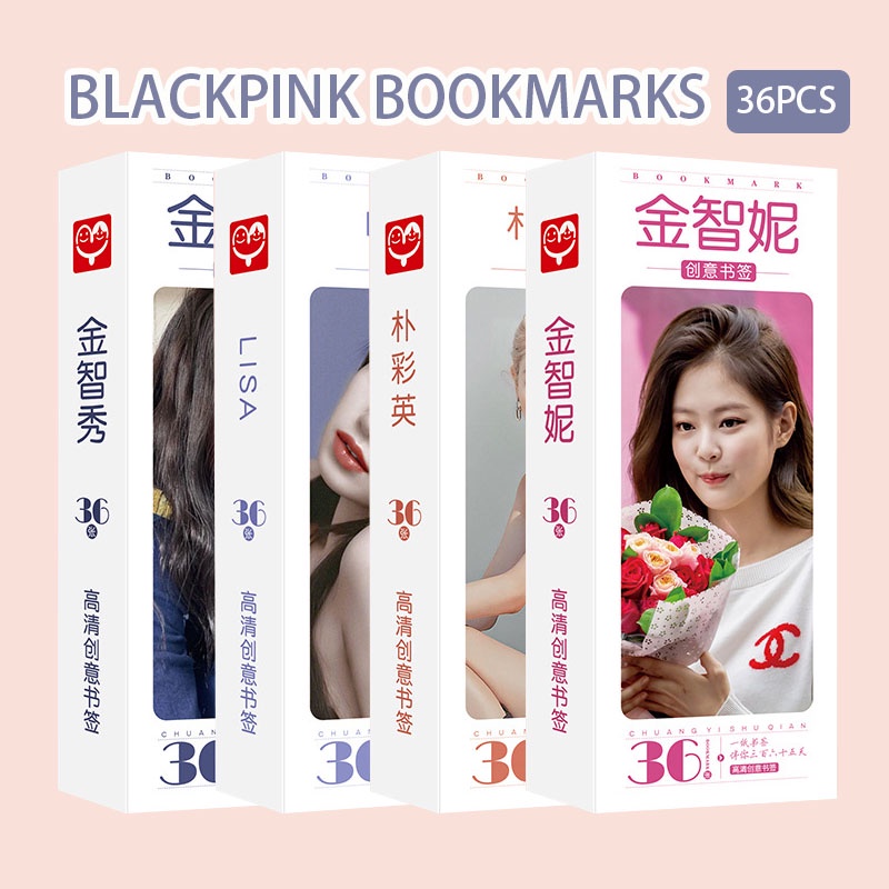 BLACKPINK Exquisite Bookmarks Jennie jisoo Postcards 36 pcs | Shopee ...