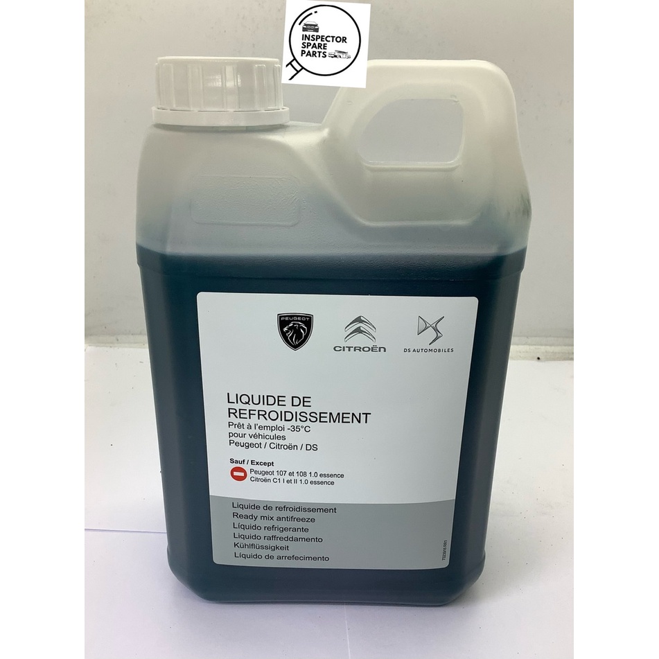 (BLUE) ORIGINAL PEUGEOT CITROEN COOLANT 2 LITRES MADE IN BELGIUM ...