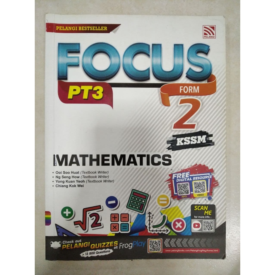 KSSM Maths Form 2 Workbook Pelangi DLP Mathematics Workbook | Shopee ...