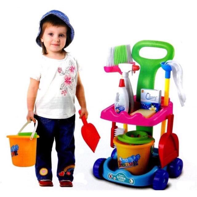 Cleaning Toys Kids Cleaning cart pretend play toy set ( ready stock ...