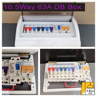 TBC & WYNEX 40A / 63A Full Set DB Box with MCB ELCB Main Switch MCB Box ...