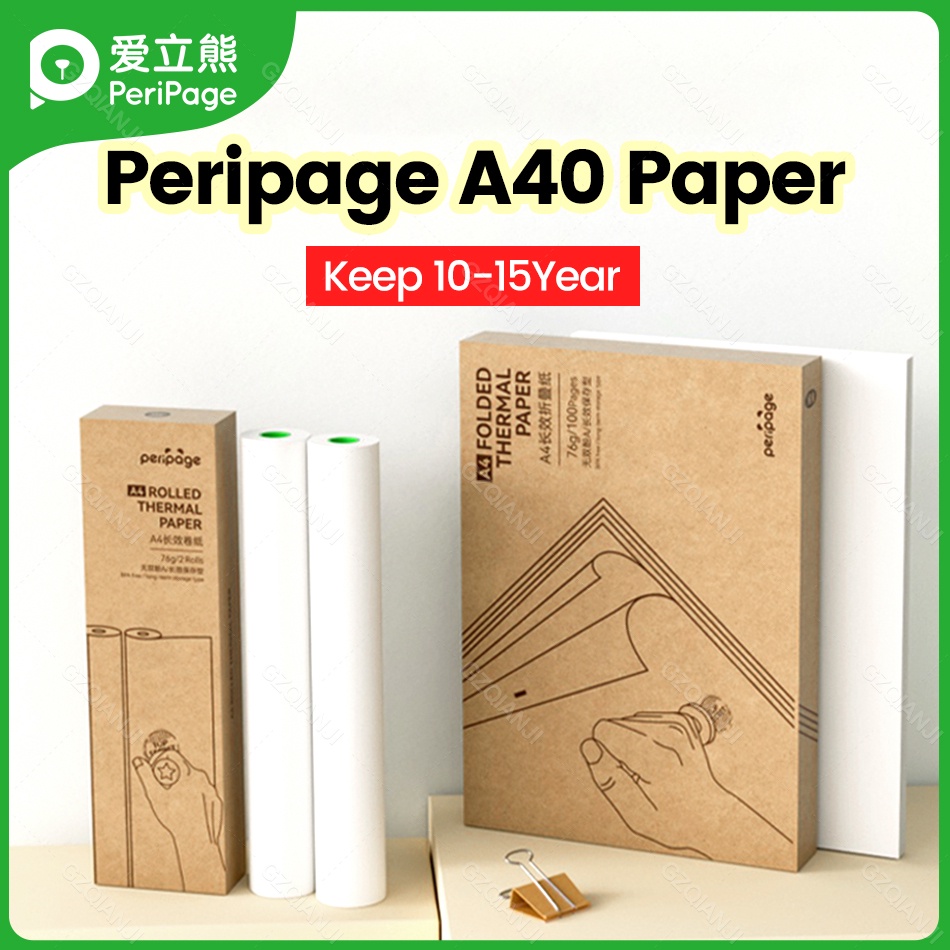 Peripage Thermal Printer A4 Paper Roll Folder Paper 210MM Waterproof ...