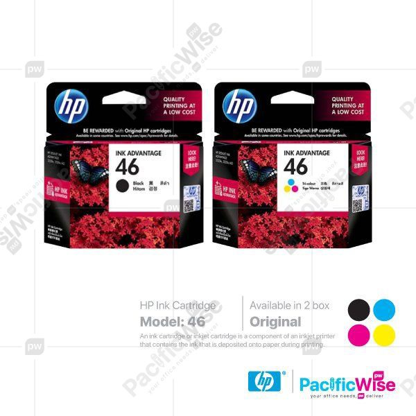 HP/Ink Cartridge/Katrij Dakwat/46 (Original) | Shopee Malaysia