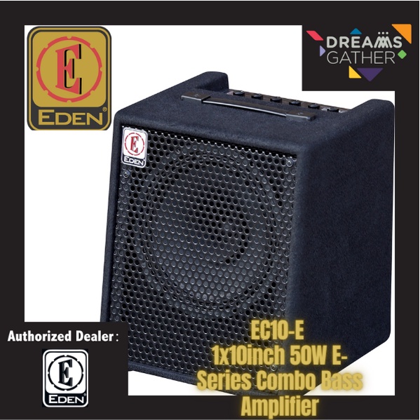 EDEN EC10-E 1x10inch 50W E-Series Combo Bass Guitar Amplifier (EC10/EC ...