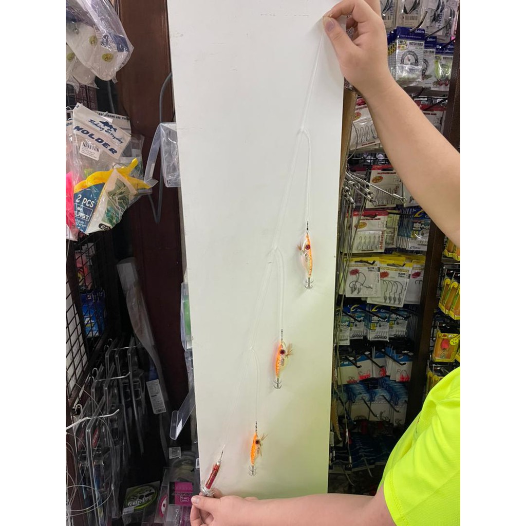 SQUID JIG LEADER READY MADE CANDAT SOTONG PERAMBUT SIAP IKAT BOSSNA 80% ...