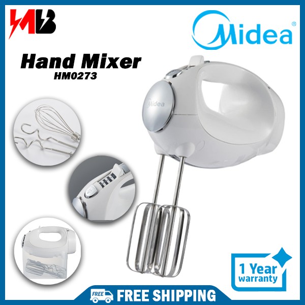 MIDEA 6 Speed Hand Mixer HM0273 (FREE SHIPPING) | Shopee Malaysia