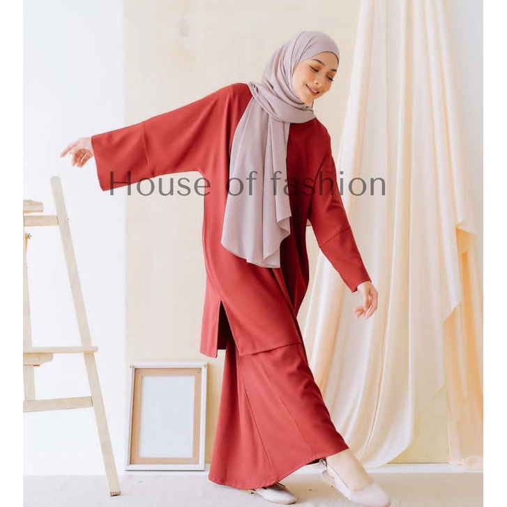 MILA BASIC MUSLIMAH SUIT WITH SKIRT 1 SET | Shopee Malaysia