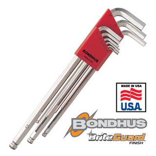 [100% ORIGINAL] BONDHUS 9PCS METRIC MM BALL END POINT ALLEN-KEY (17099 ...