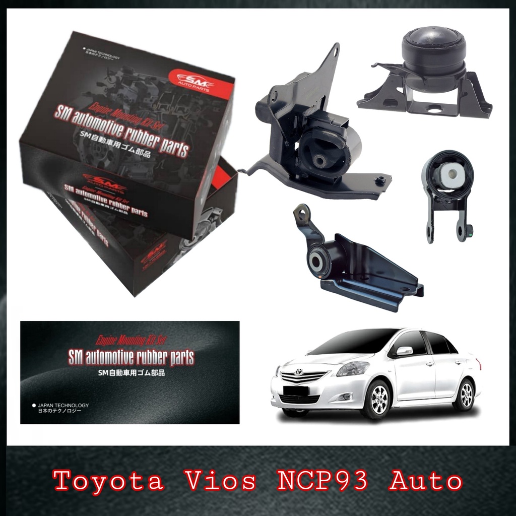 SM Engine Mounting Set - Toyota Vios NCP93 Auto 2007-2013 1Set 4Pcs ( 1 ...