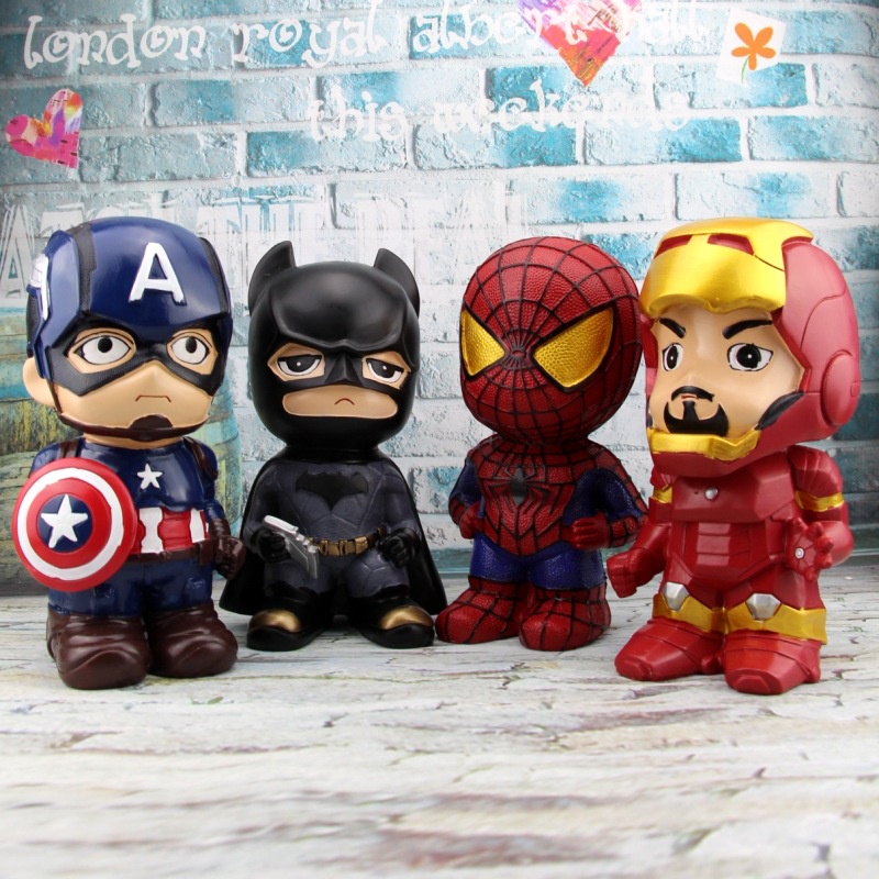 The Marvel Avengers Coin Bank Hulk Spiderman Batman Captain America ...
