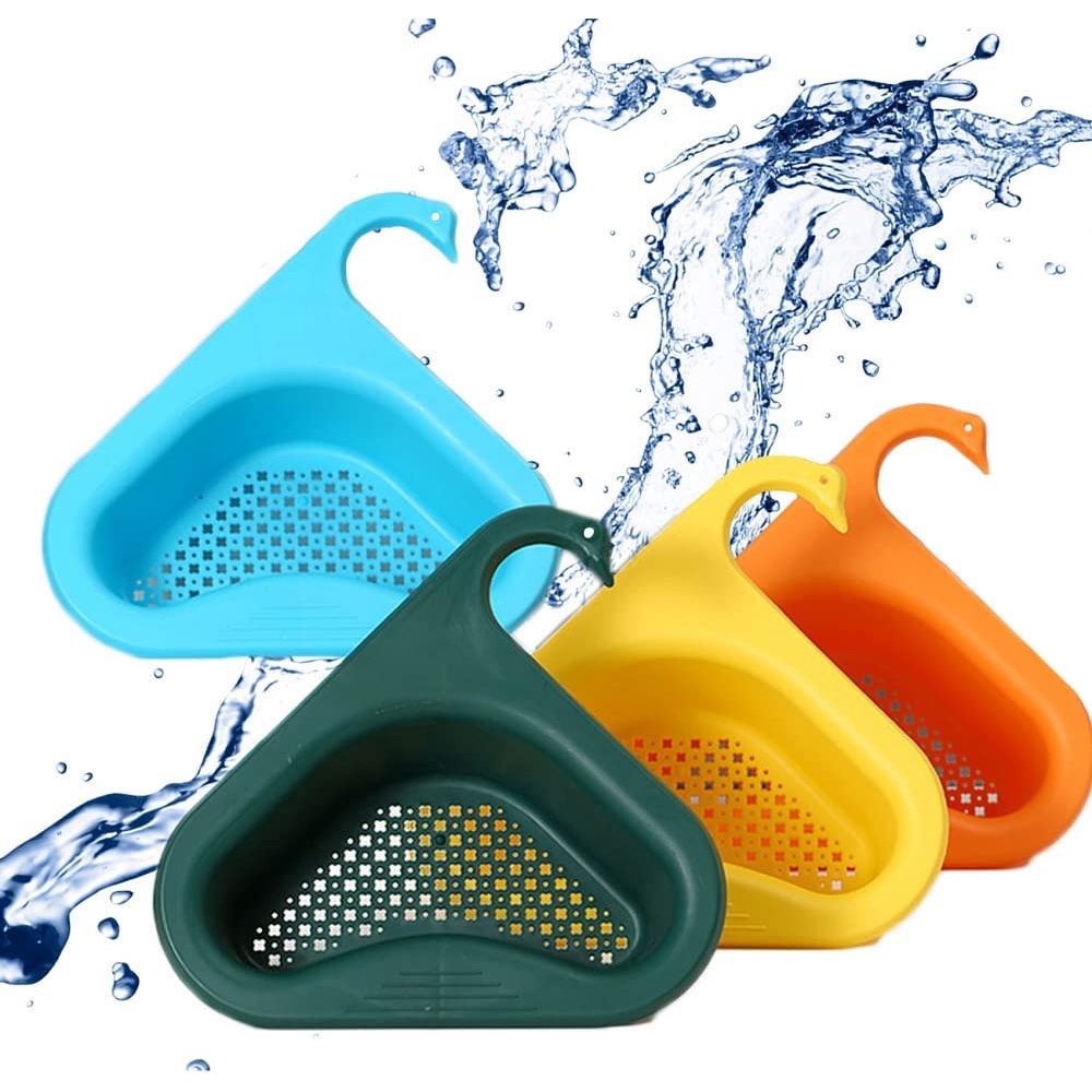 Kitchen Sink Drain Basket Swan Drain Rack - Multi-Functional Hanging ...