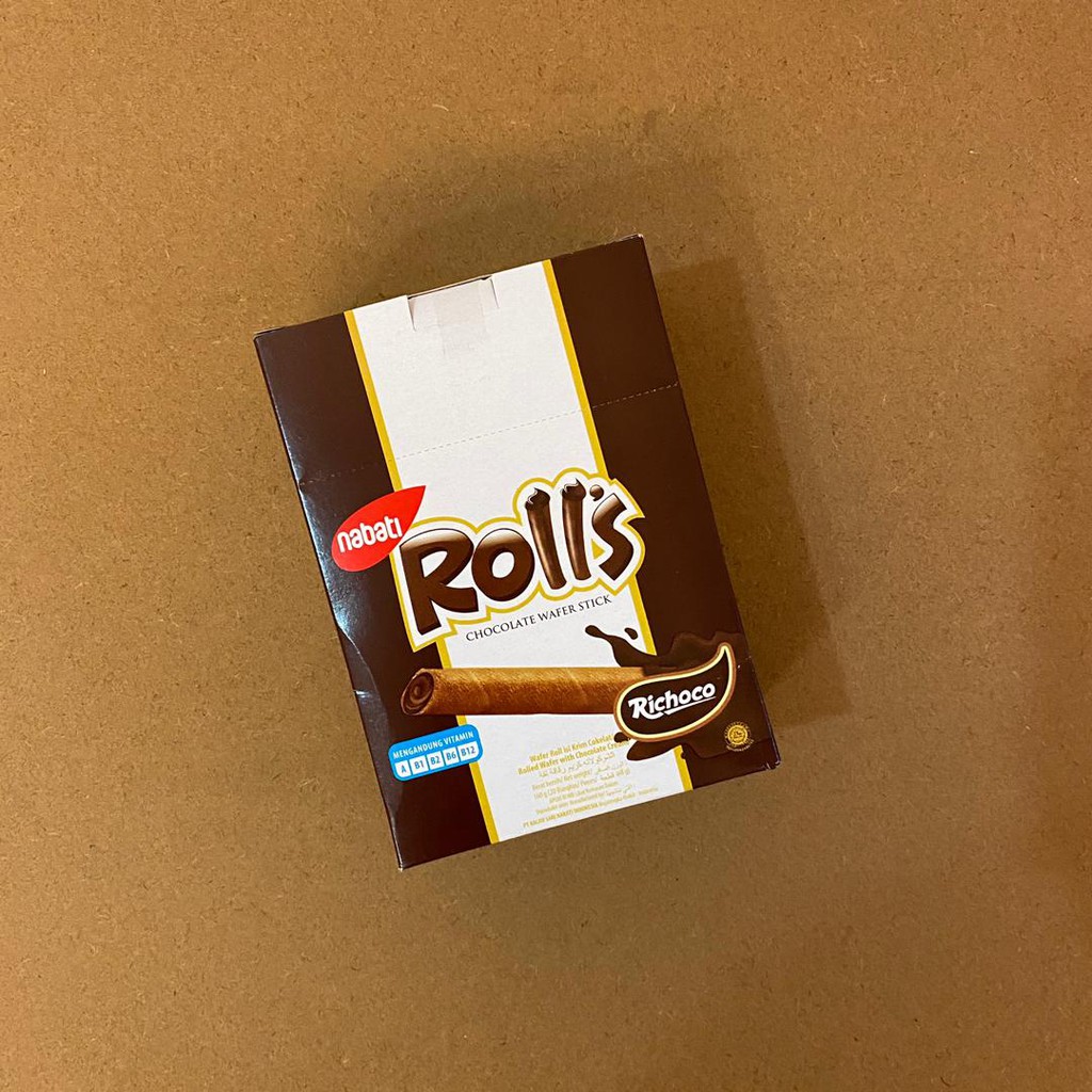 Nabati Rolls Chocolate Wafer Stick 160g ( 8g X 20 Pieces ) | Shopee ...
