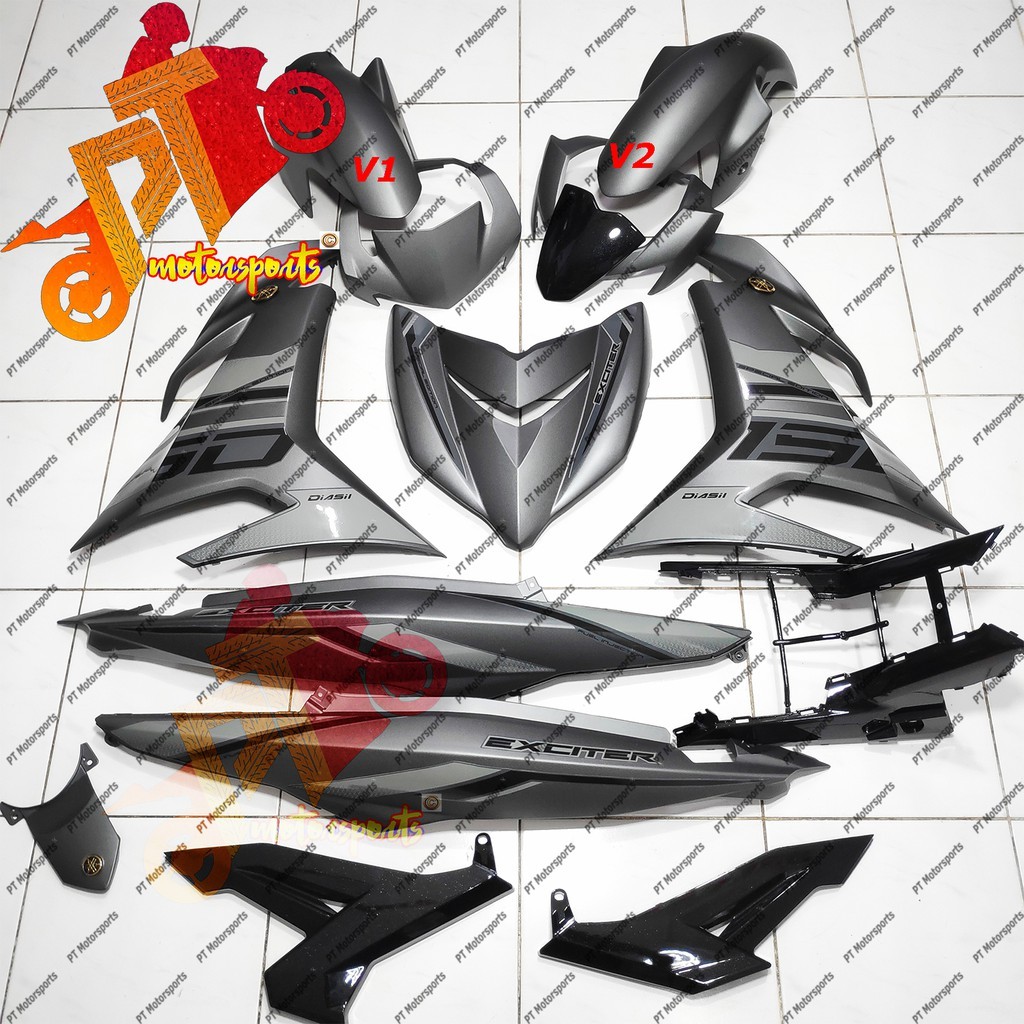 Yamaha Y15ZR Y15 V1 V2 Cover Set Matt Grey Exciter King 2021 37 Gray Original HLY OEM Velozi ...