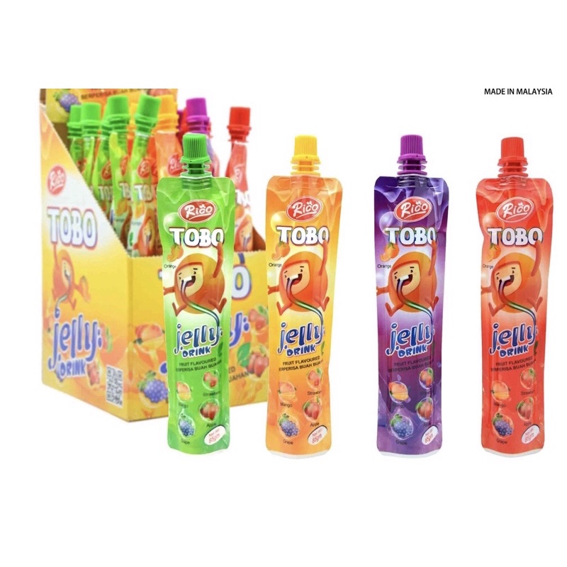Rico Tobo Jelly Drink 24pcs berperisa buah-buahan Halal | Shopee Malaysia