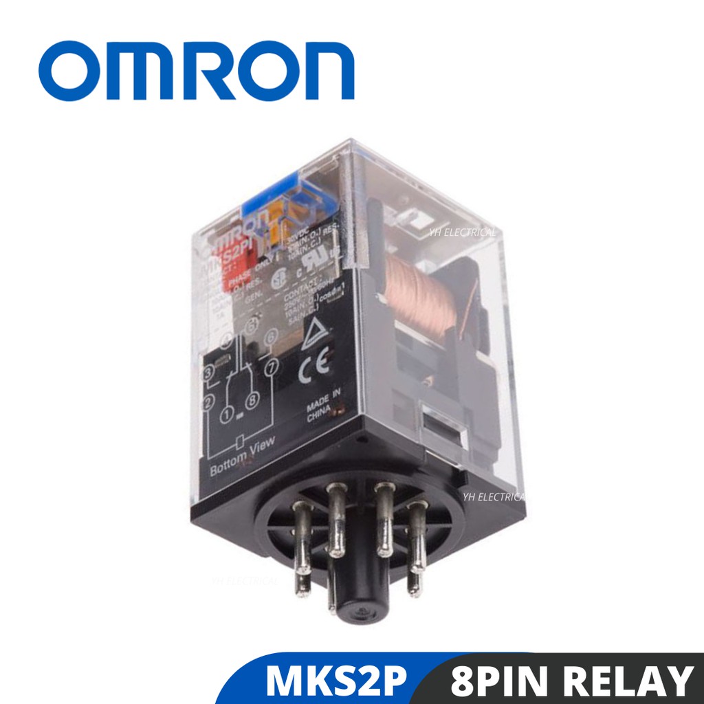 Omron MKS2P 8 Pin Power Relays AC240V AC110V AC24V DC24V DC12V | Shopee Malaysia
