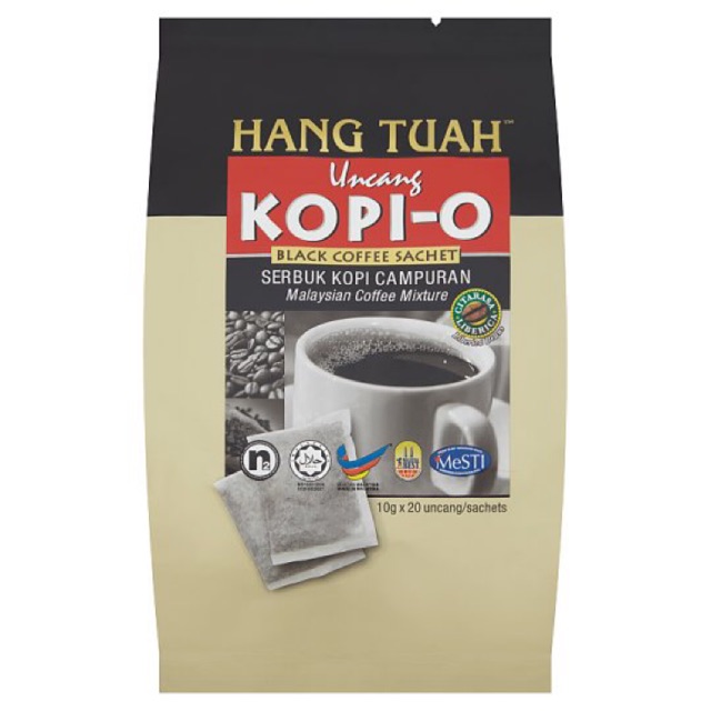 Hang Tuah Kopi-O Black Coffee Sachet 20 Sachets x 10g | Shopee Malaysia