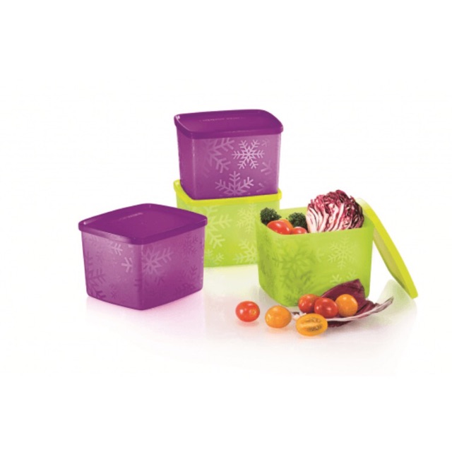 TUPPERWARE Snow flakes medium square round (1)800ml | Shopee Malaysia