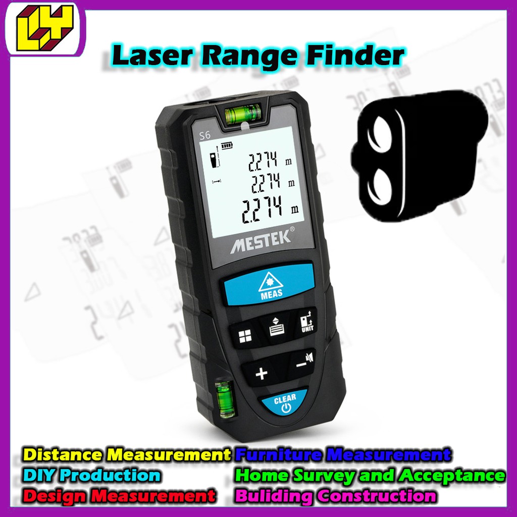 Range Finder Handheld Laser Rangefinder Mini Laser Distance Meter/ Area ...