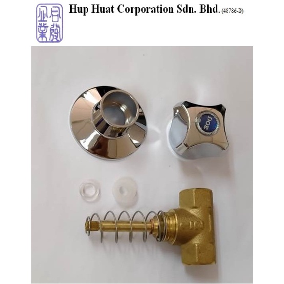 DOE DE60 1/2" CONCEALED STOPCOCK C/W ARROWLINE HANDLE with DOE LOGO ...