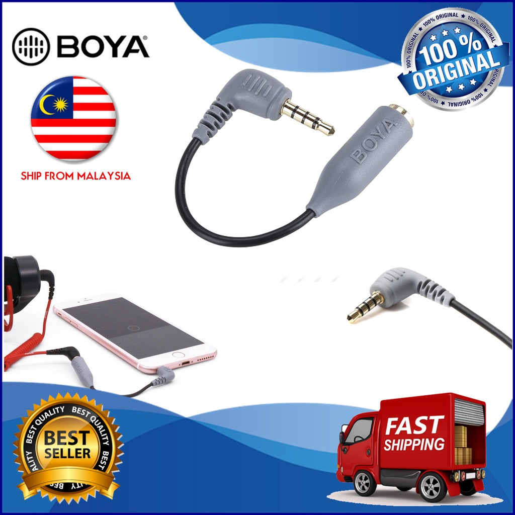 BOYA BY-CIP2 3.5mm Microphone Cable Adapter for Smartphones - ready stock & ship from malaysia ...