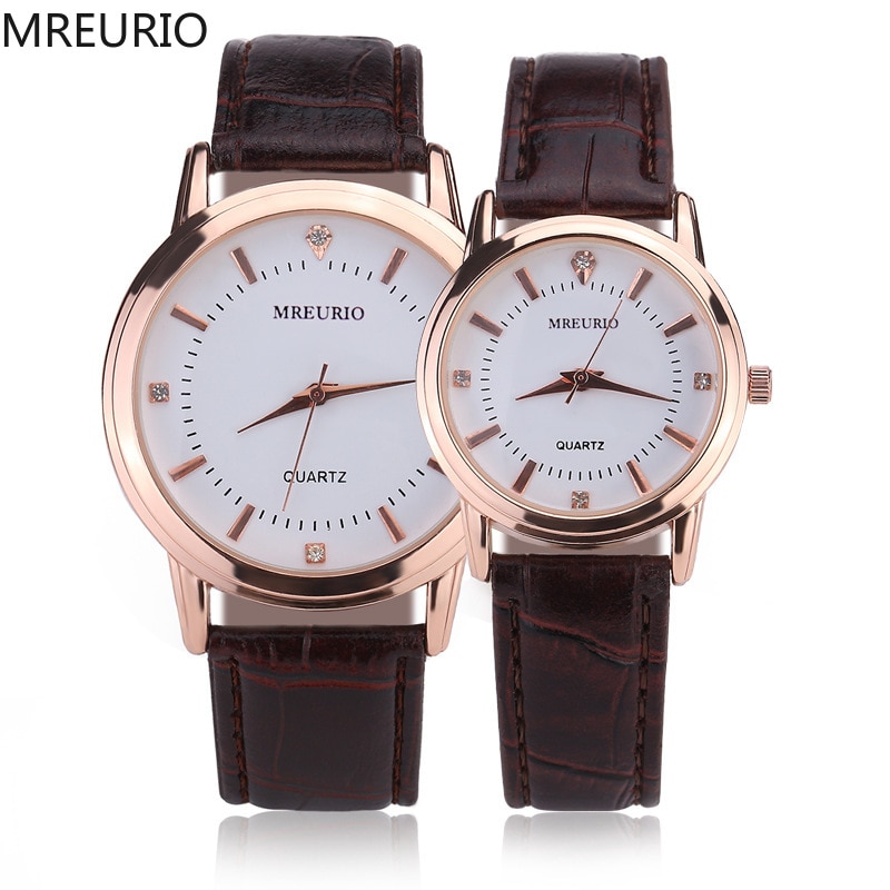 MREURIO Men's and Women's Couple Watches Simple Large Dial Quartz ...