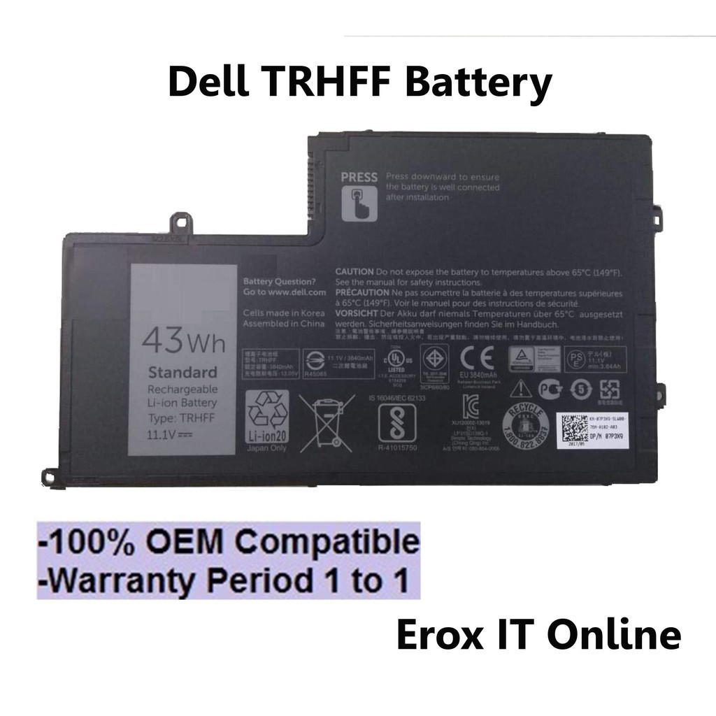 Dell TRHFF 9JF93 Inspiron 14 15 5442 5447 5448 5545 Latitude 3550 3450 ...