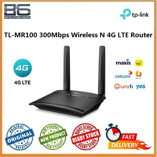 TP-Link TL-MR100 - 300 Mbps Wireless N 4G LTE Router for simcard Maxis ...
